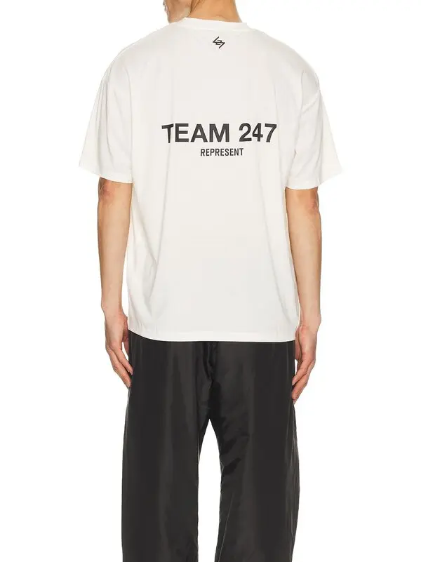 247 BY REPRESENT Team Oversized Tee In White - Flat White