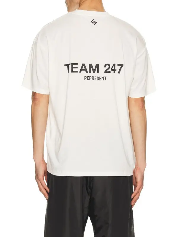 247 BY REPRESENT Team Oversized Tee In White - Flat White