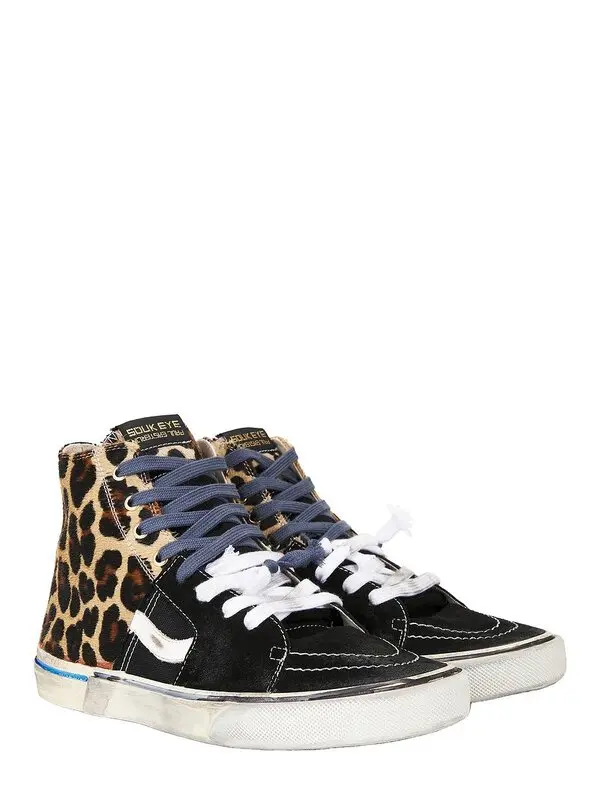 PAUL EASTERLIN Caly Star Sneakers - Leopard & Black