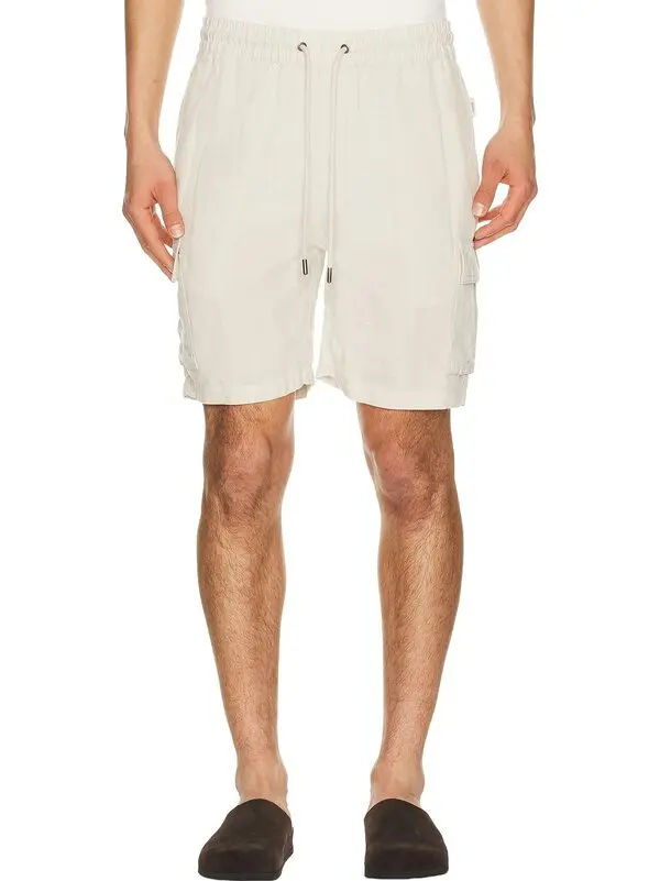 Onia Air Linen Cargo Shorts - Stone