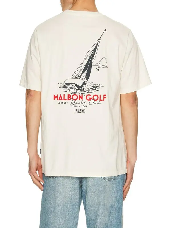 MALBON Vista Keel Tee In Cream - Tofu