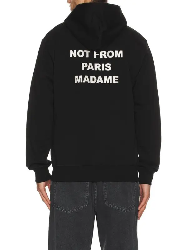 Drole De Monsieur Le Hoodie Slogan - Black