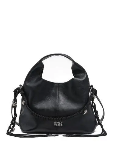 Bimba Y Lola Leather Crossbody Bag - Black Chain