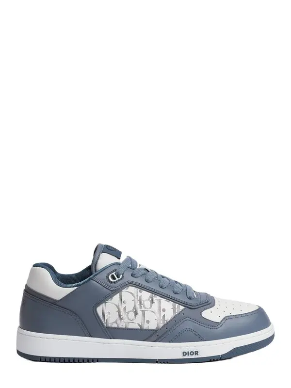 Dior Low-top Sneaker - Blue And White Smooth Calfskin With White Dior Oblique Galaxy Leather