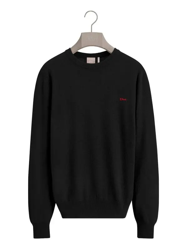 Dior Embroidered Cashmere Jersey Sweater - Black Cashmere Jersey