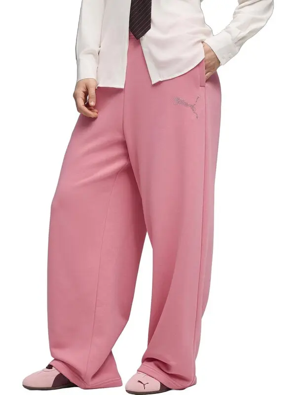 PUMA Essentials Graphic Slouchy Pants - Pink