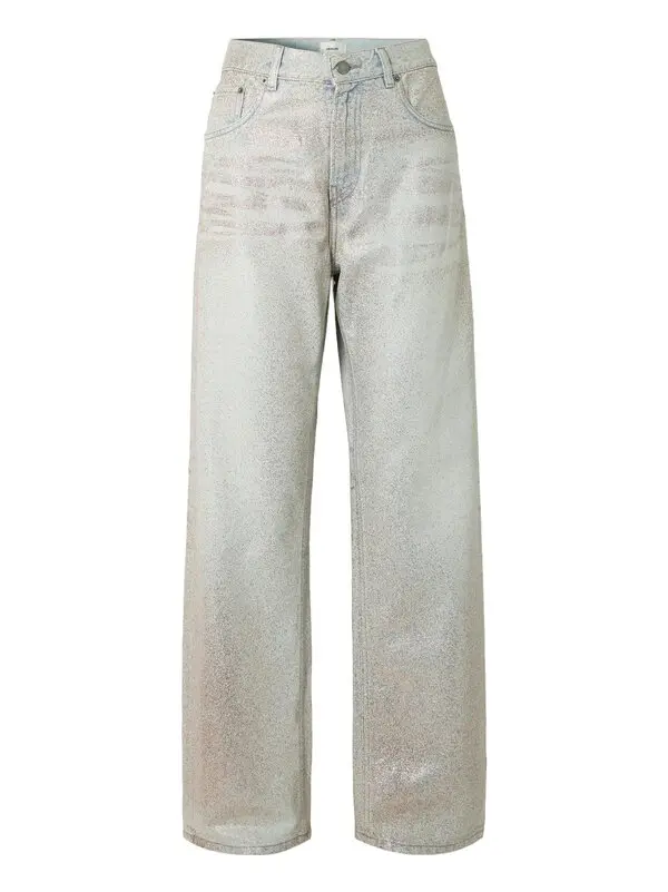 HAIKURE Bonnie Glam Glittered Straight-leg Jeans - Blue