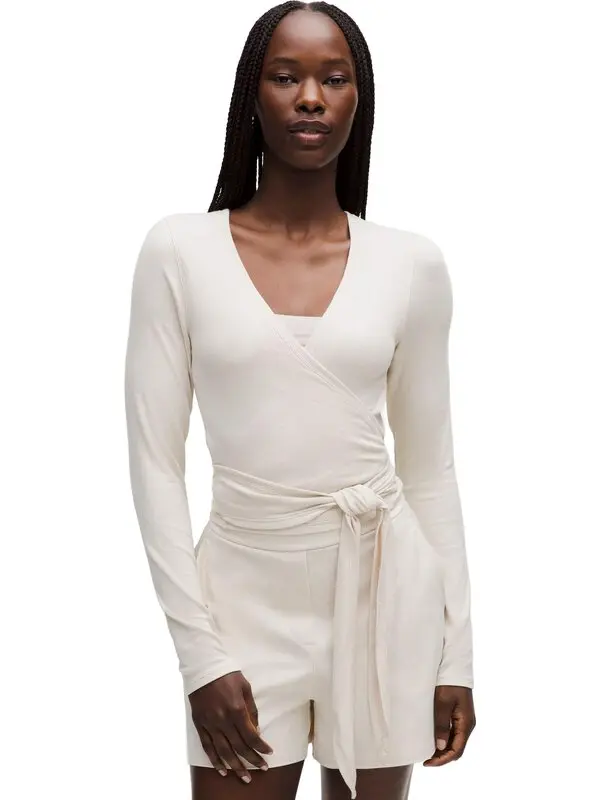 Lululemon Wrap-waist Long-sleeve Shirt - White Opal