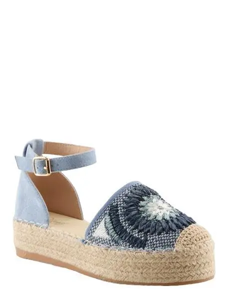 SPRING STEP SHOES Espadrille Platform Sandal - Blue Multi