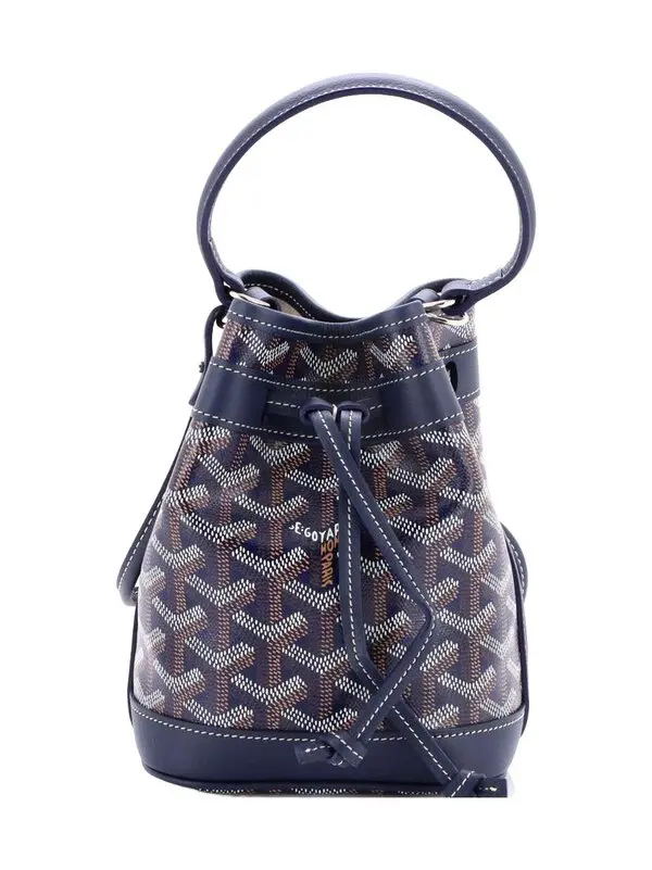 GOYARD Petit Flot Bucket Bag Coated Canvas Mini - Blue