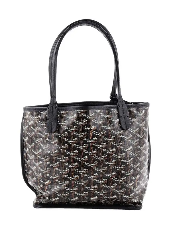 GOYARD Anjou Reversible Tote Coated Canvas Mini - Black