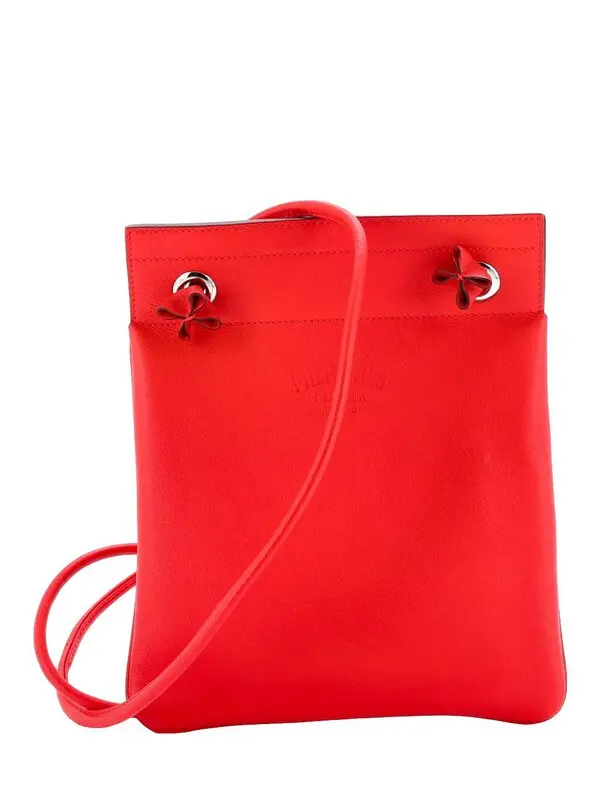 HERMES Aline Bag Milo Lambskin And Swift Mini - Rouge De Coeur