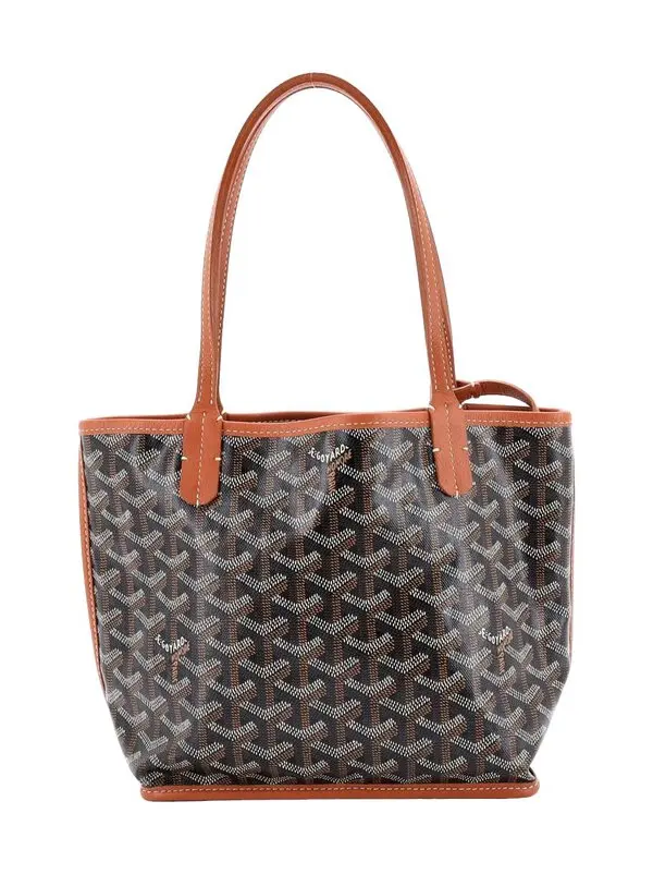 GOYARD Anjou Reversible Tote Coated Canvas Mini - Brown