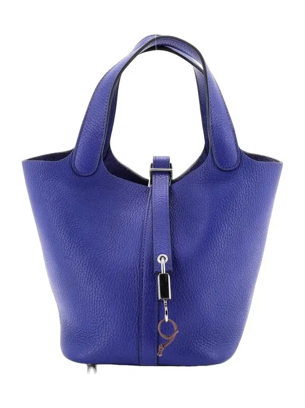 Hermès Picotin Lock Bag Clemence Pm - Bleu Electrique