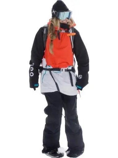 OOSC Snow Park Overhead Jacket - Red/ White