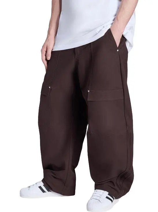Adidas Originals Loose Fit Canvas Cargo Pants - Aurora Coffee//