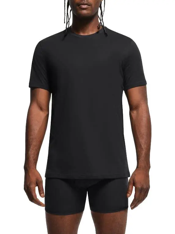 SKIMS Lightweight 3-pack Cotton T-shirts - Obsidian