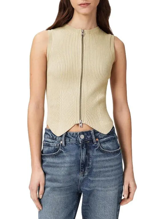ALLSAINTS Cruz Rib Knit Sweater Vest - Haze Green