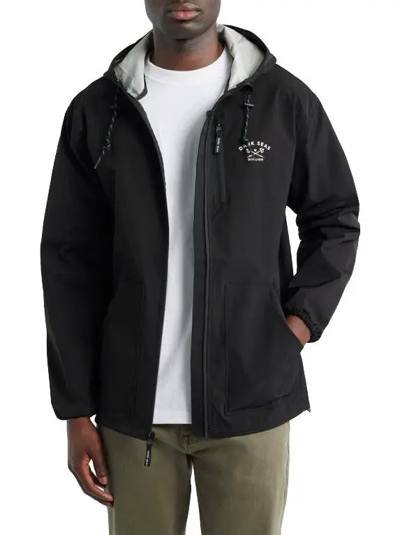 DARK SEAS Port Water Repellent Windbreaker - Black