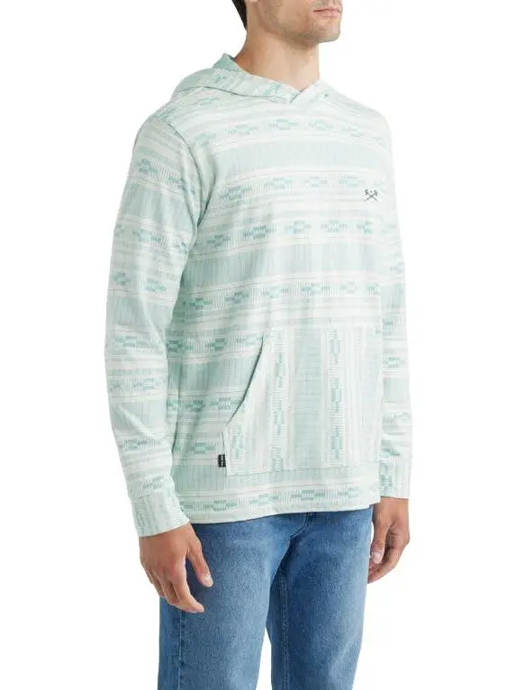DARK SEAS Ginther Brushed Cotton Hoodie - Whiteblue