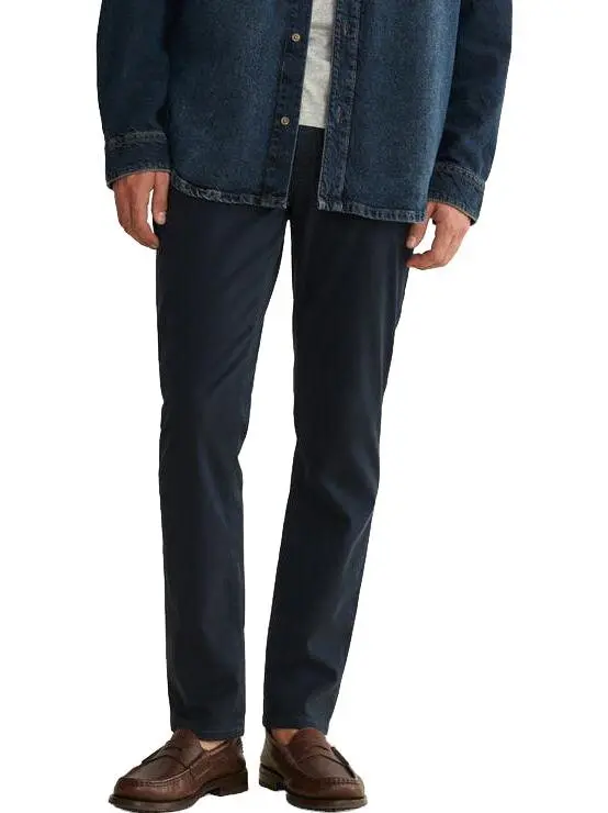 Warp + Weft Slim Cotton Stretch Twill Pants - Carbon Blue