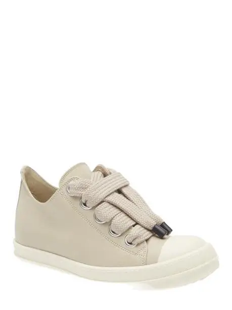 Rick Owens Jumbo Lace Low Top Sneakers - Sand/milk/milk