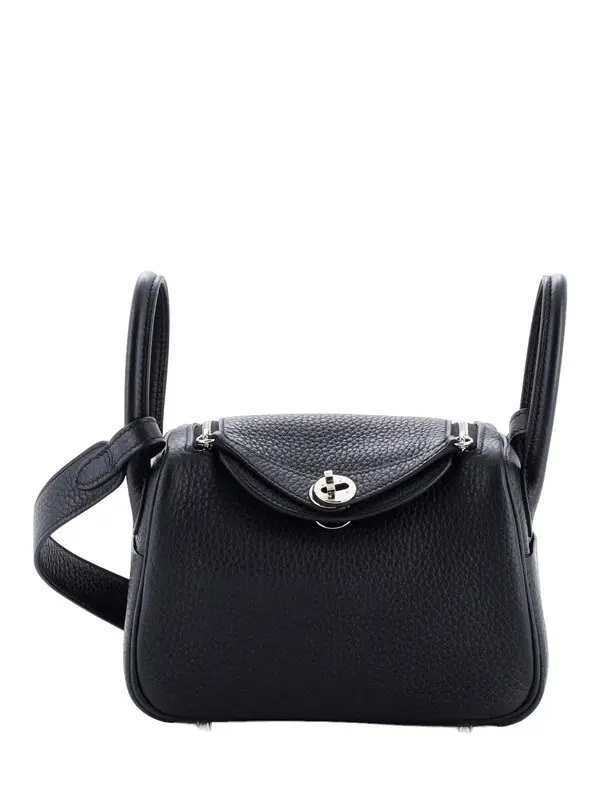 HERMES Lindy Bag Clemence Mini - Noir