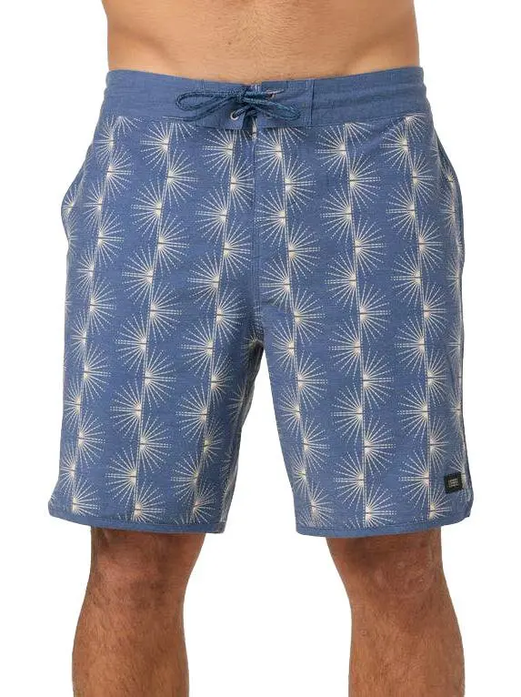 O'Neill Cruzer Stripe Scallop Board Shorts - Navy