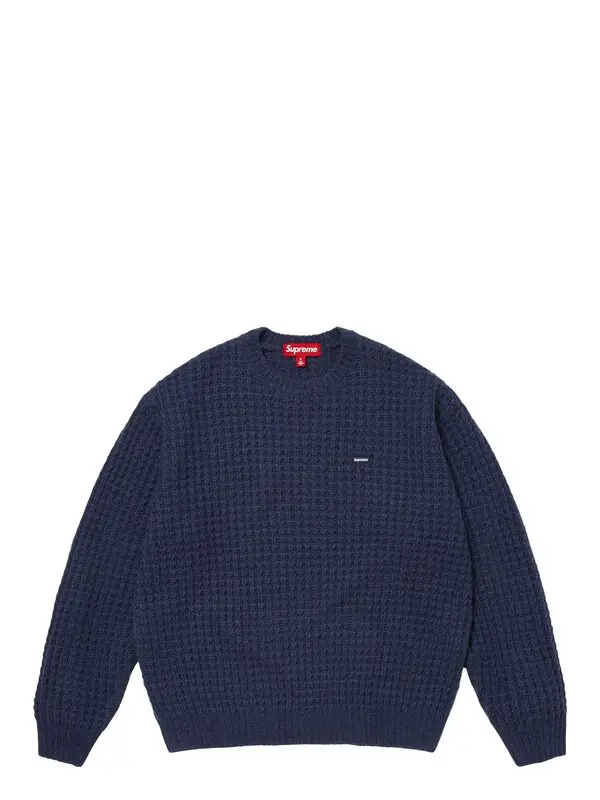 Supreme Small Box Waffle Knit Sweater - Blue