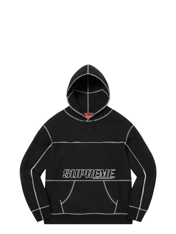 Supreme Coverstitch Hooded Sweatshirt - Black