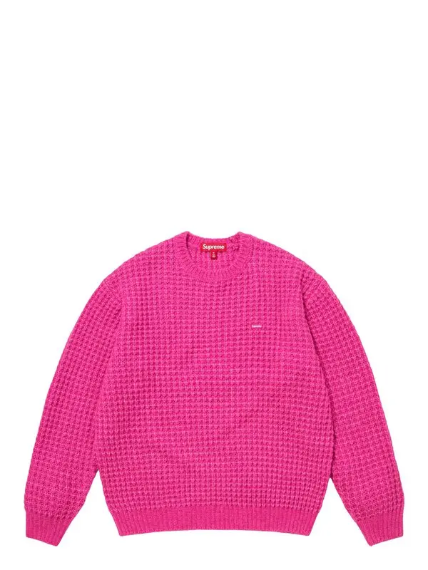 Supreme Small Box Waffle Knit Sweater - Pink