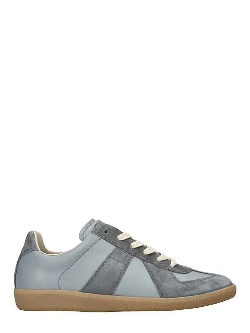 MAISON MARGIELA Replica Leather Trainers - Grey/light