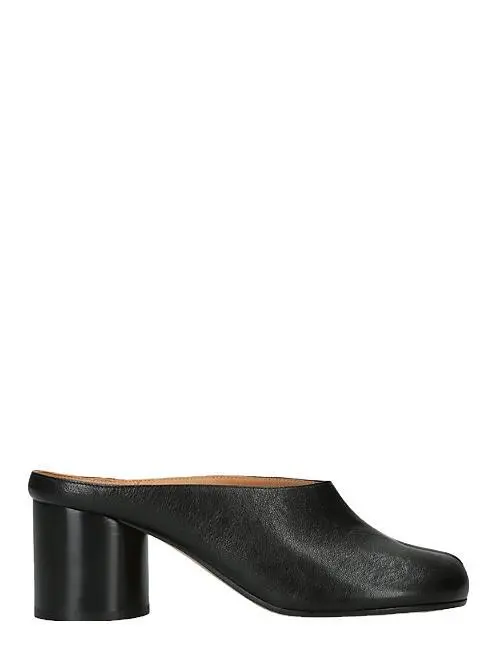MAISON MARGIELA Tabi 60 Leather Heeled Mules - Black