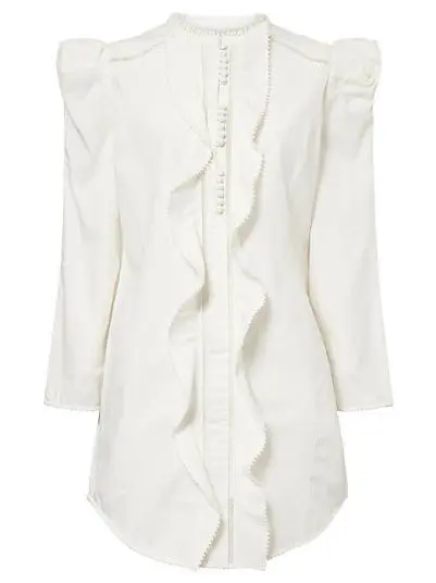 Isabel Marant Chantalga Broderie Mini Dress - White