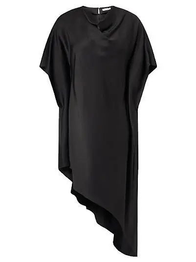 Simkhai Sadia Cape Satin Mini Dress - Black