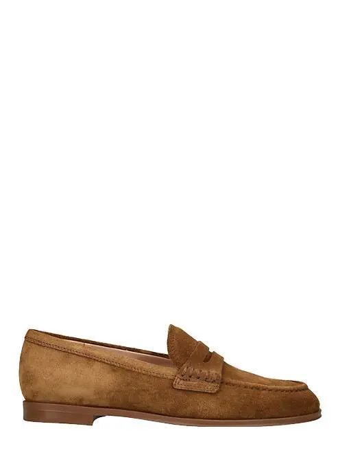 GIANVITO ROSSI Georgie Suede Loafers - Mid Brown