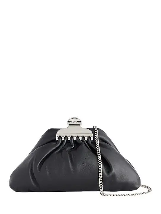 Marc Jacobs The Glam Claw Leather Clutch - Black