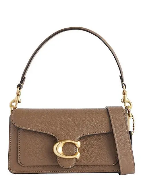 COACH® Tabby 20 Leather Shoulder Bag - Dark Stone