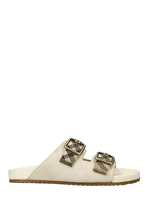 Burberry Urchin Suede Sandals - Beige Comb
