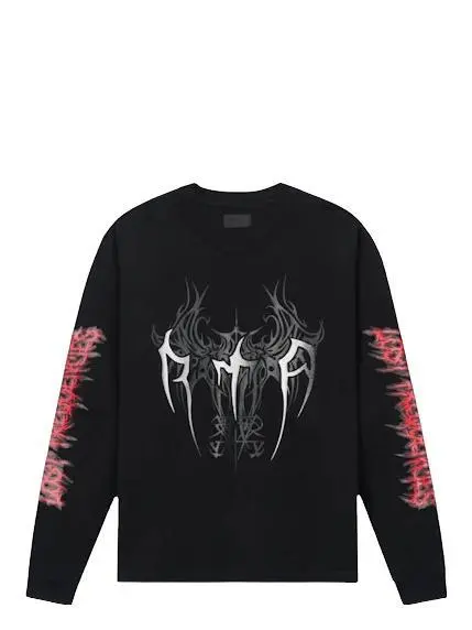 RtA Lawrence Cyber Sigilism Long Sleeve Tee Shirt - Black