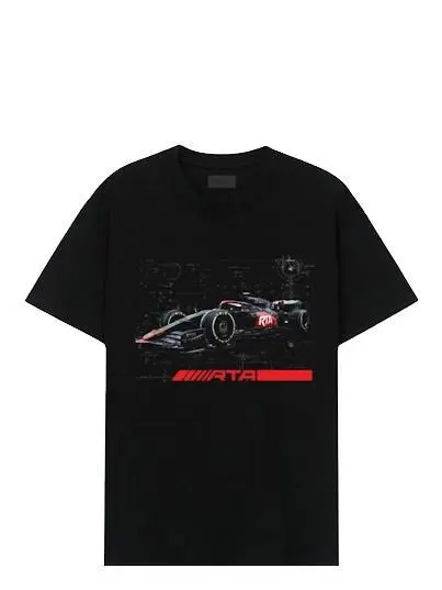RtA Liam Formula Car Short Sleeve Tee Shirt - Black