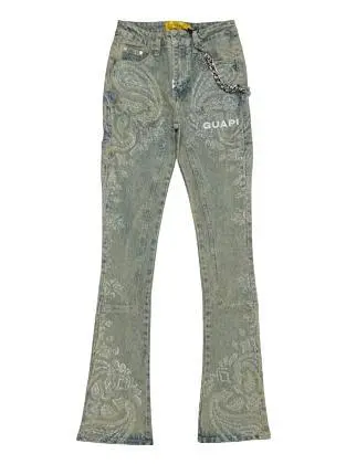 GUAPI Paisley Denim Jeans - Vintage