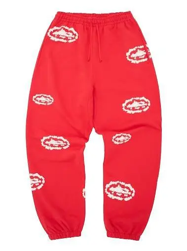 CORTEIZ X Denim Tears Island Wreath Sweatpant - Red