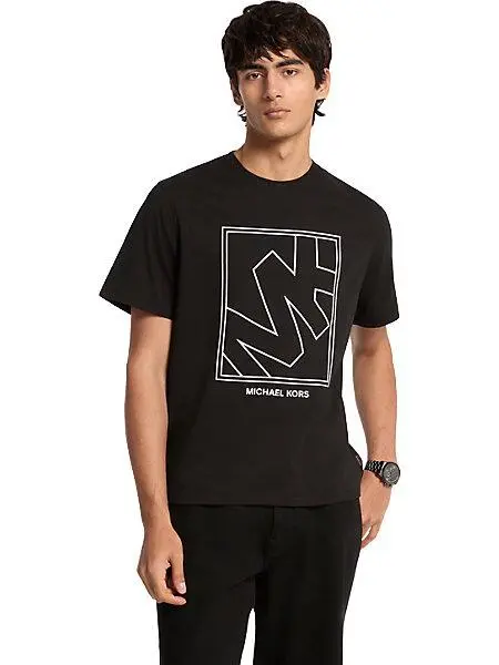 Michael Kors Graphic Logo Cotton T-shirt - Black