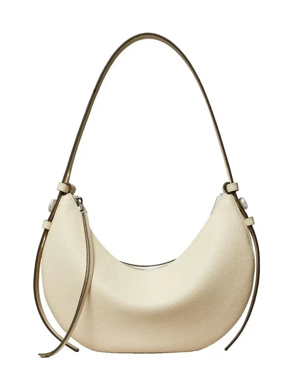 Tory Burch Half-moon Shoulder Bag - Light Cream