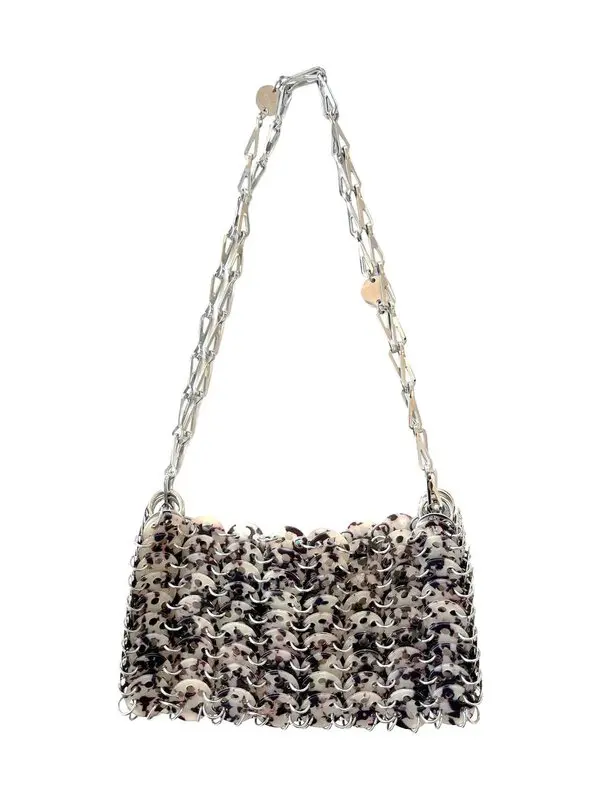 Rabanne 1969 Tortoiseshell Print Shoulder Bag - Silver/turtle Shell