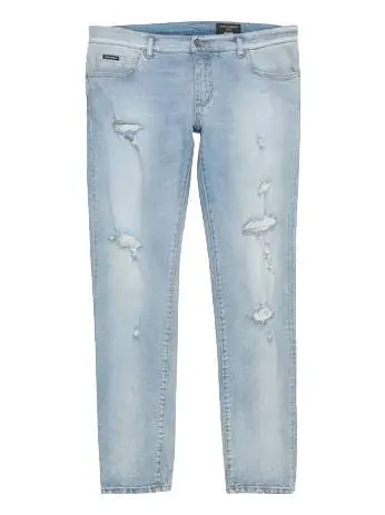 Dolce & Gabbana Cotton-elastane Straight-leg Jeans - Blue