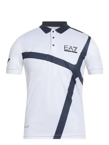 EA7 Polo Shirt Size Polyester, Elastane - White