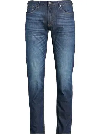 Emporio Armani Tapered Jeans In Stretch Denim - Blue