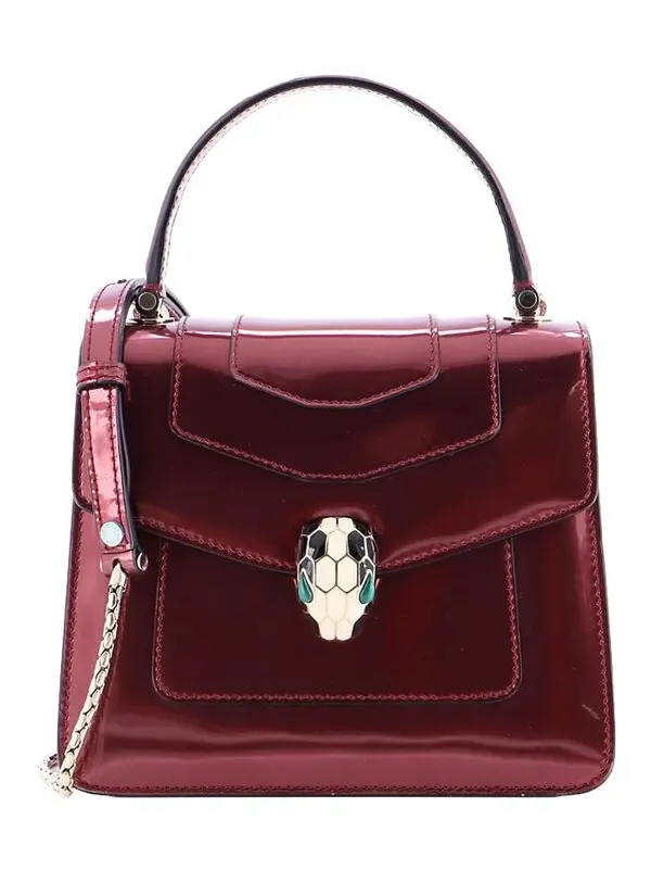 BVLGARI Small Serpenti Forever Top Handle Bag - Red